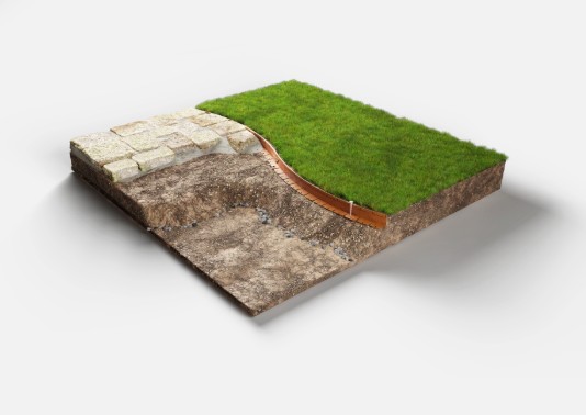 Flex Garden Edging 2200mm long weathering steel - Cobble Patch Logan